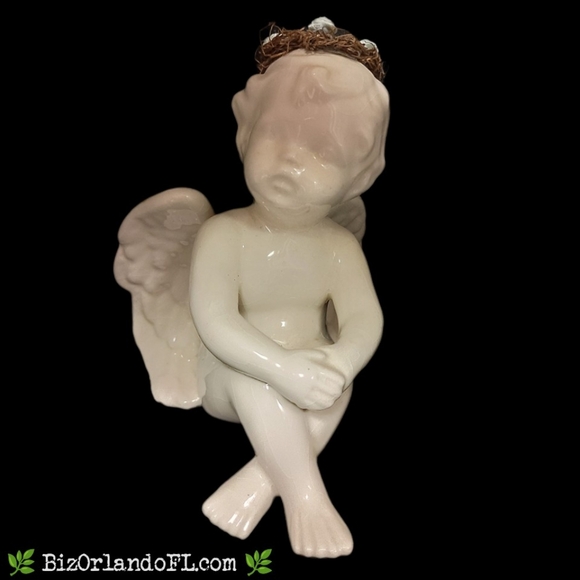 Unique Vintage | Holiday | Vintage Large Cherub Angel Porcelain Shelf ...